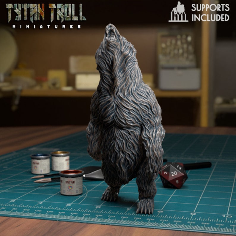 Wild Bear Pack Miniatures, D&D Tabletop RPG, Tytantroll (28/32mm ...