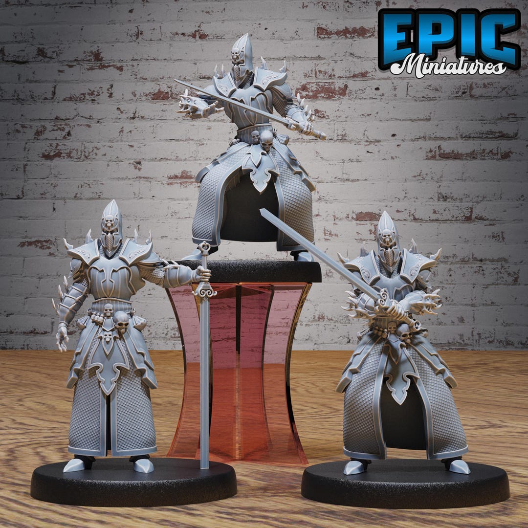 Cult Knight Miniature | 28mm-32mm | Resin 3D Printed Dark Knight | D&D ...