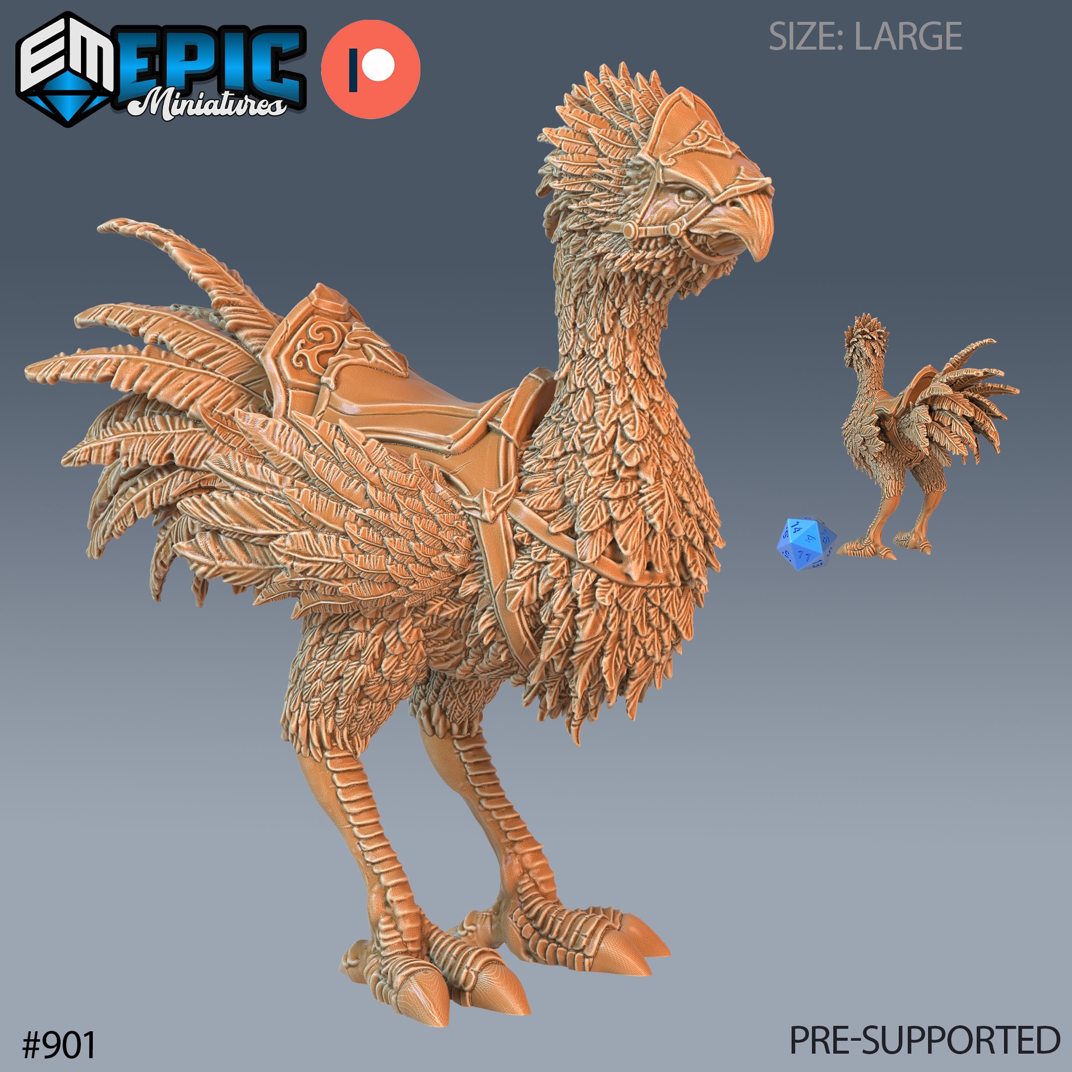 Terror Bird, Large Miniature, Epic Miniature, Dungeon and Dragons, RPG ...