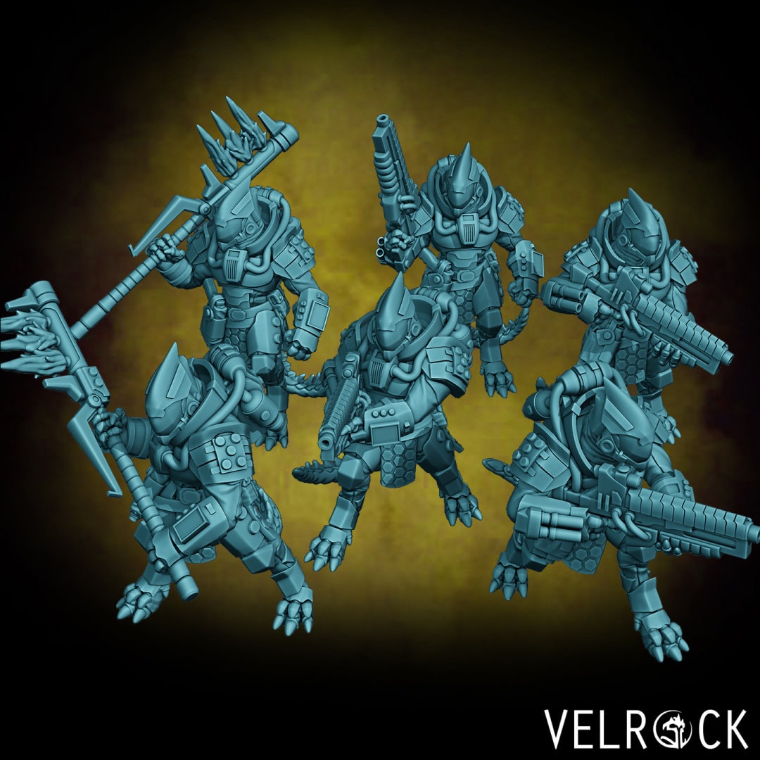Heavy Lizardmen Squad Sci Perfect for Any Scifi Game From Velrock ...