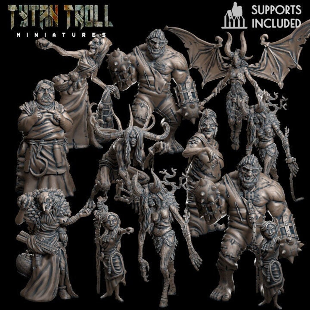 28/32mm, Witches Bundle Deal, Miniatures, Tytantroll Minitures, Dungeon ...