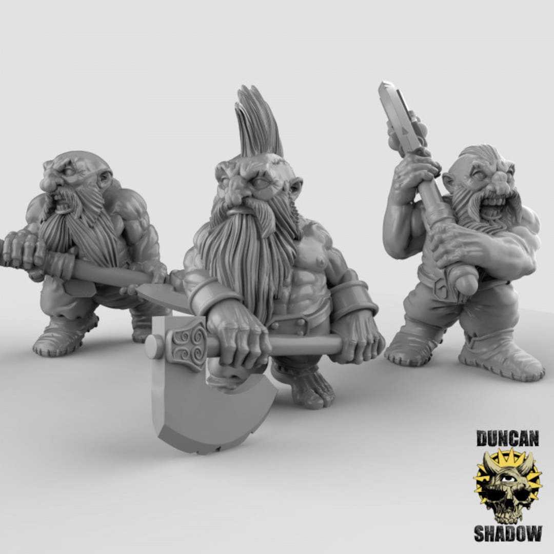 D0067-D0069 Berserker Dwarfs, Dwarf Berserker, Dnd Mountain Dwarf, Wild ...