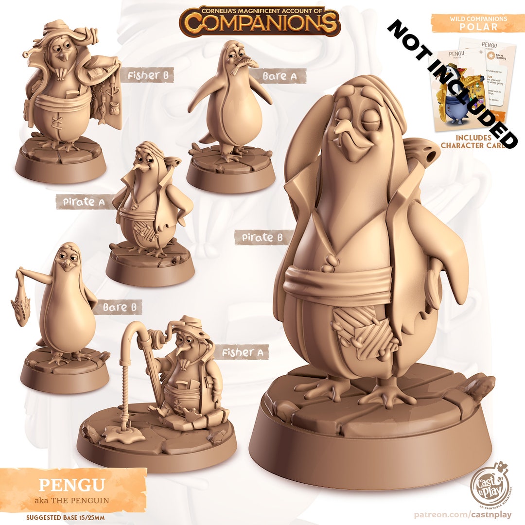 32/28mm the Penguin Companion, Castnplay Miniatures , Role Playing ...