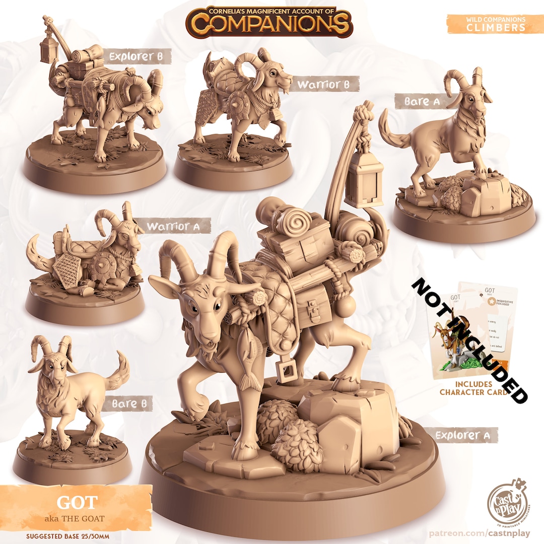 32/28mm the Goat Companion, Castnplay Miniatures , Role Playing Games ...