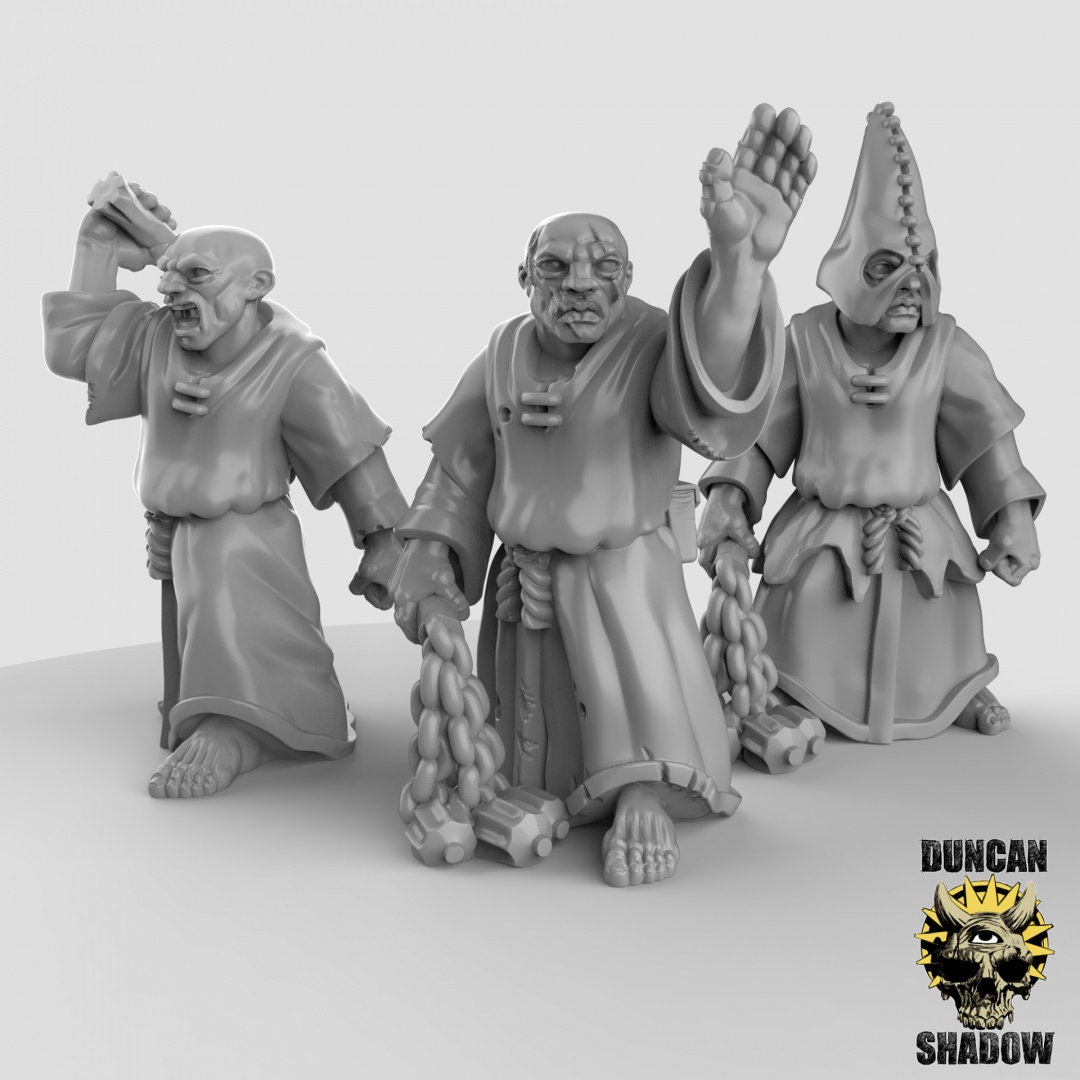 Cultist, Cult Miniature Set 6 Miniatures by Duncan Shadow Dnd, Dungeon ...