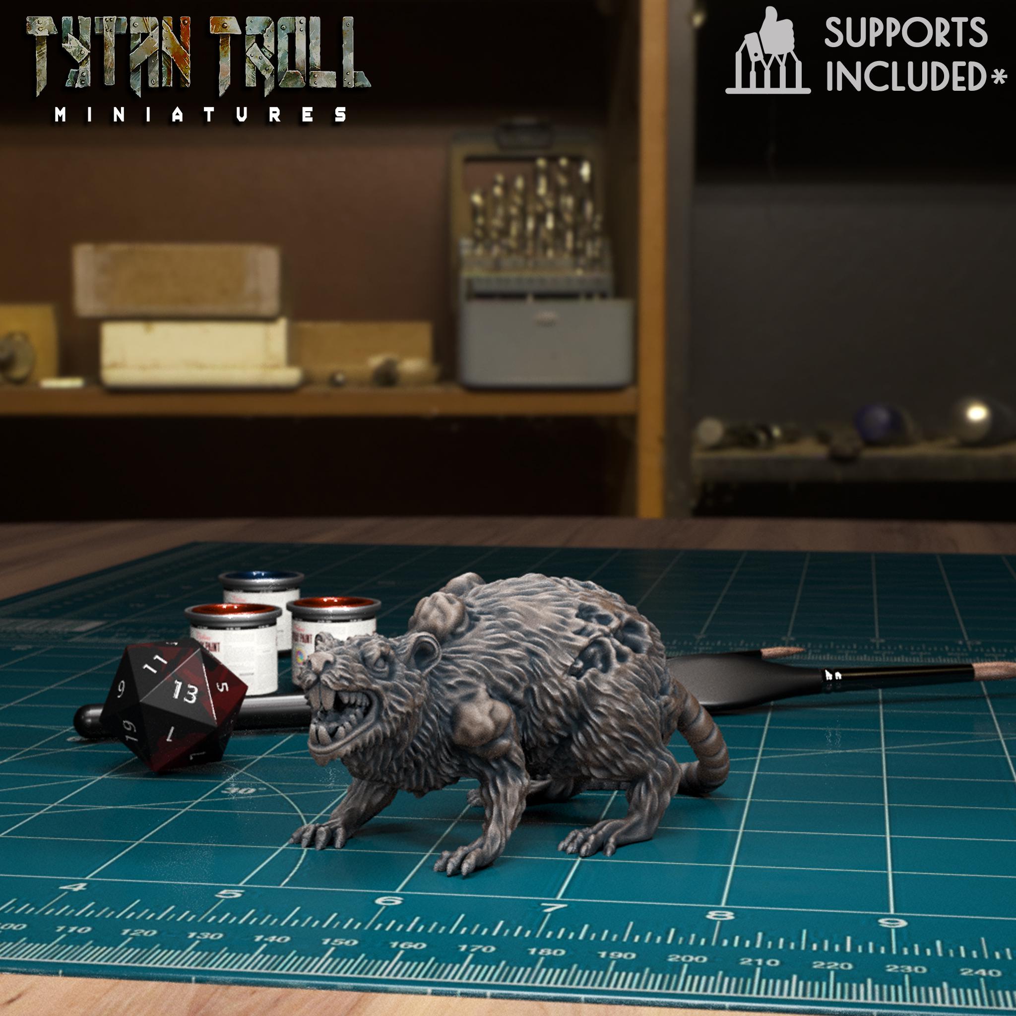 28/32mm, the Giant Plague Rat Bundle, Miniatures, Tytantroll Minitures ...