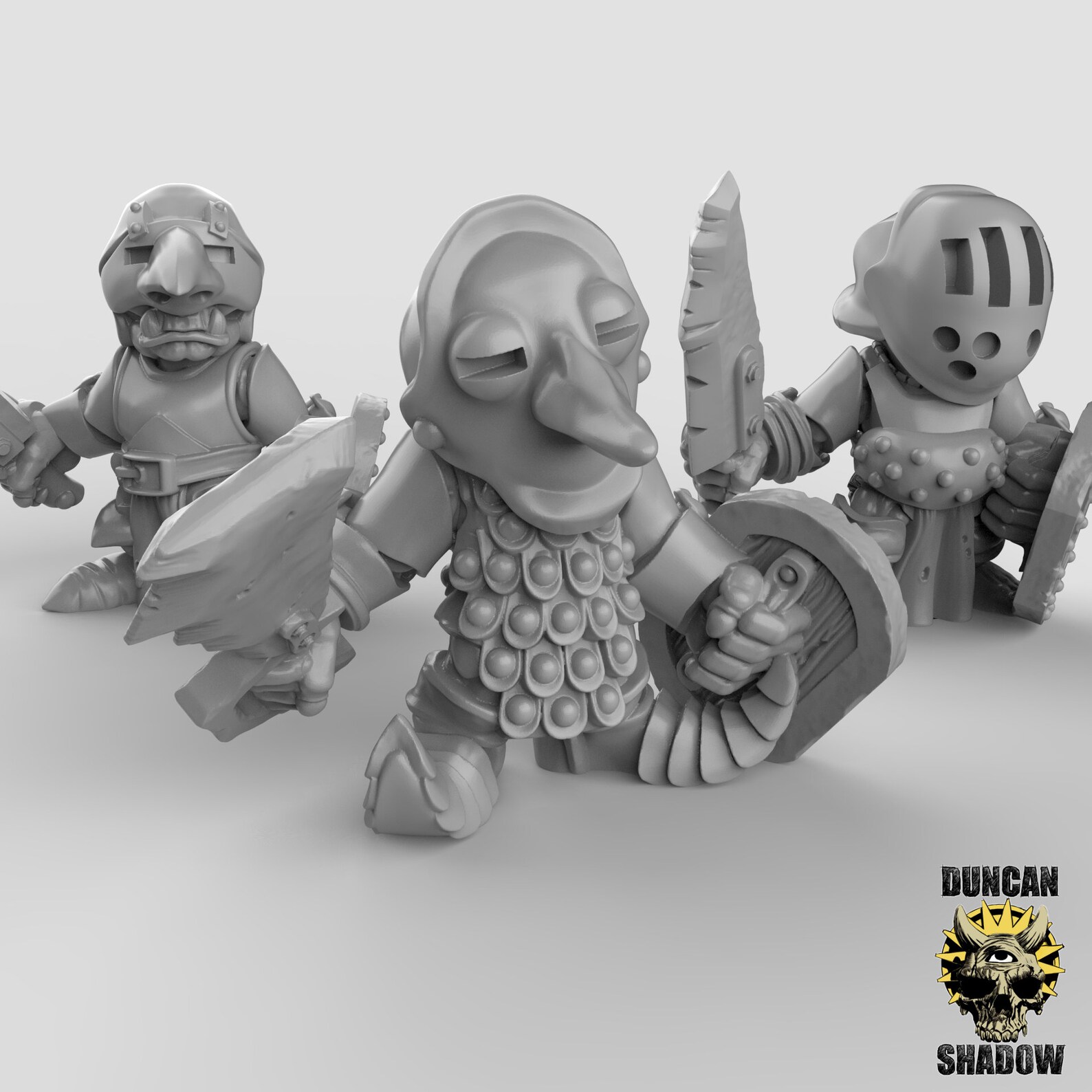 Duncan Shadow Goblin Miniatures, Unpainted Goblin Fighter Guard - Etsy