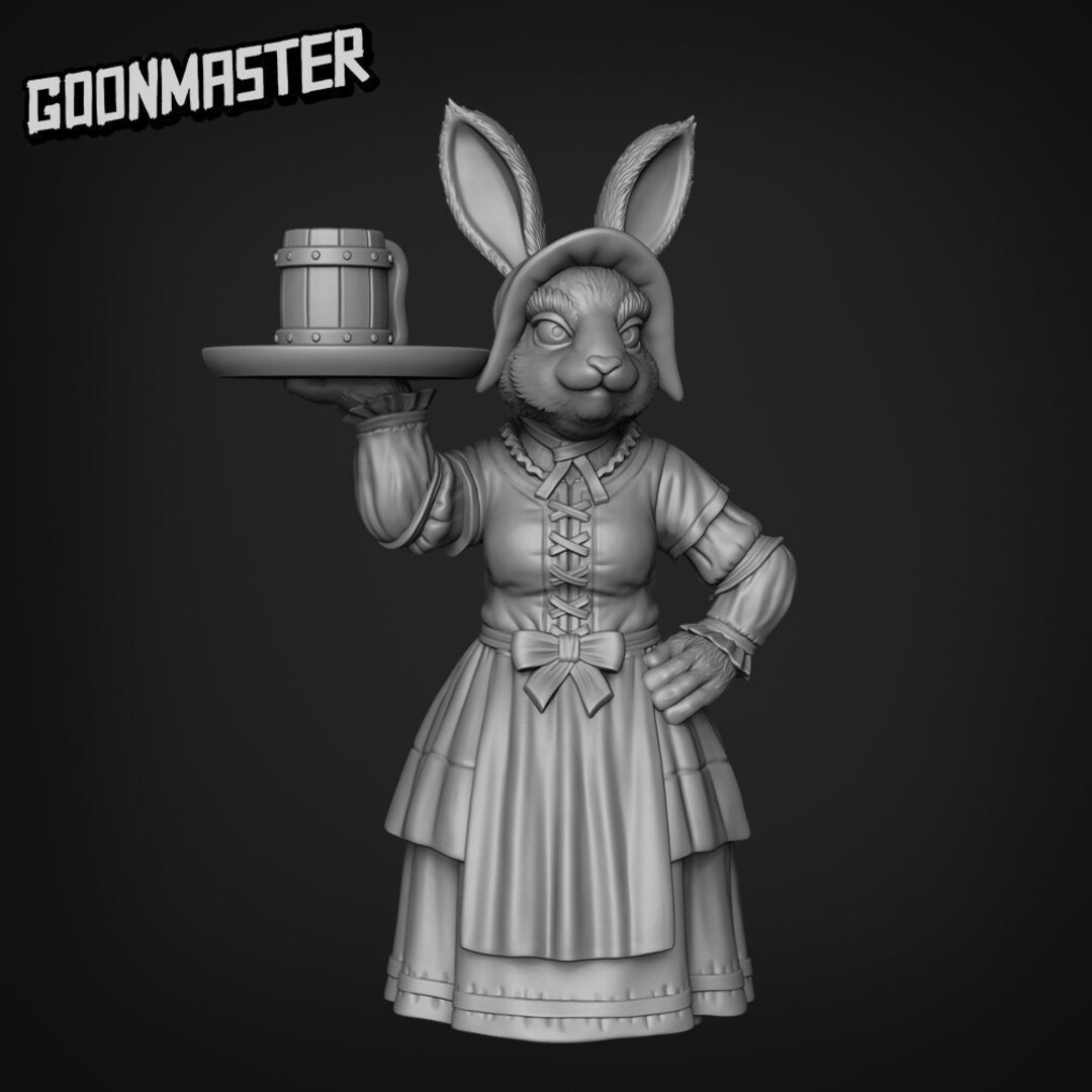 Rabbit Villager G0027-G0030 ,goon Master, Medium Miniature, Dungeon and ...