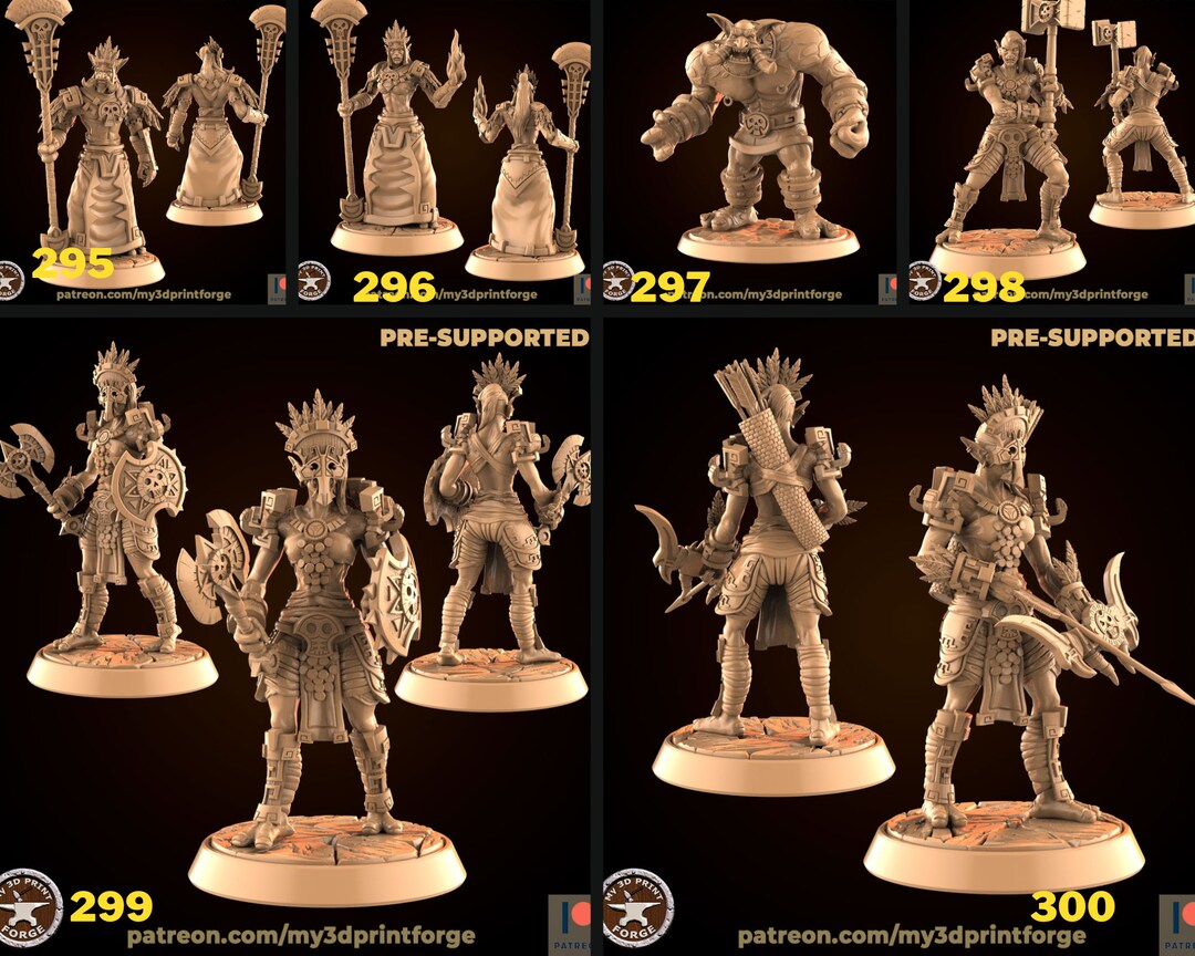 Troll Tribe Miniatures Set 1, by My3dprintforge Dnd, Dungeon and Dragon ...