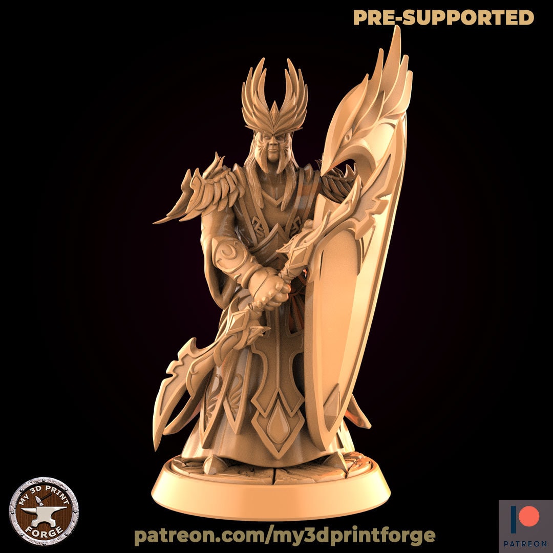 Blood Elf Royal Guard Miniature, D&D Tabletop RPG - Etsy
