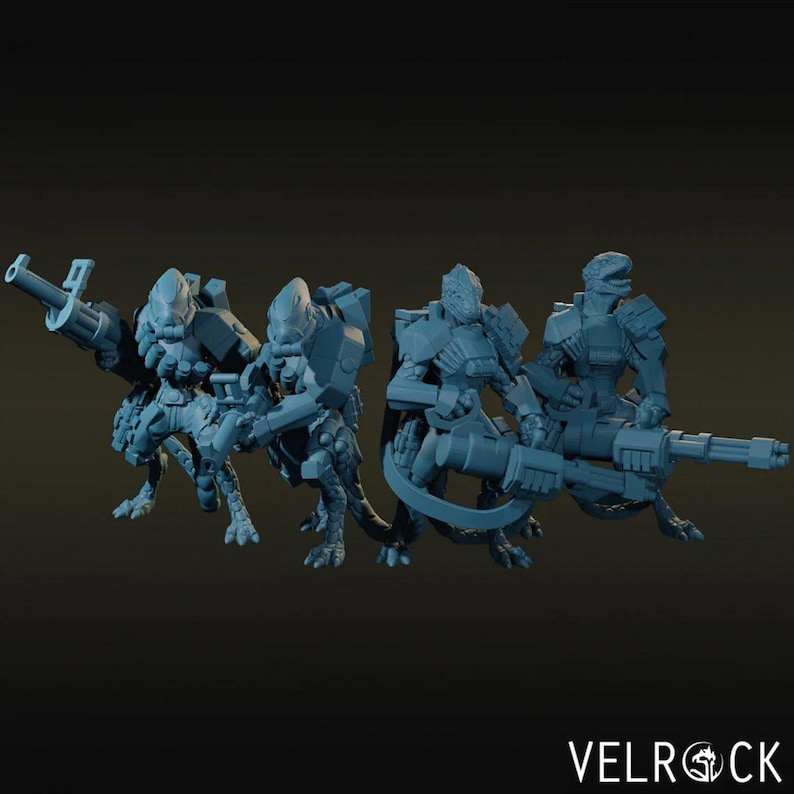 Sci-fi Lizardmen Army Miniature | 28mm-32mm | Resin 3D Printed Alien ...