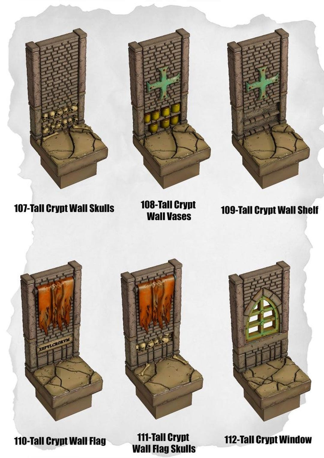 Graveyard Terrain – Tall Crypt Details Pack for Dnd Tiles - Etsy