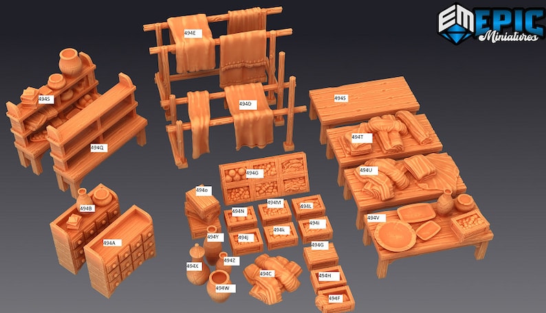 Desert Props Terrain Set | 28mm-32mm | 3D Printed Resin Desert Props ...