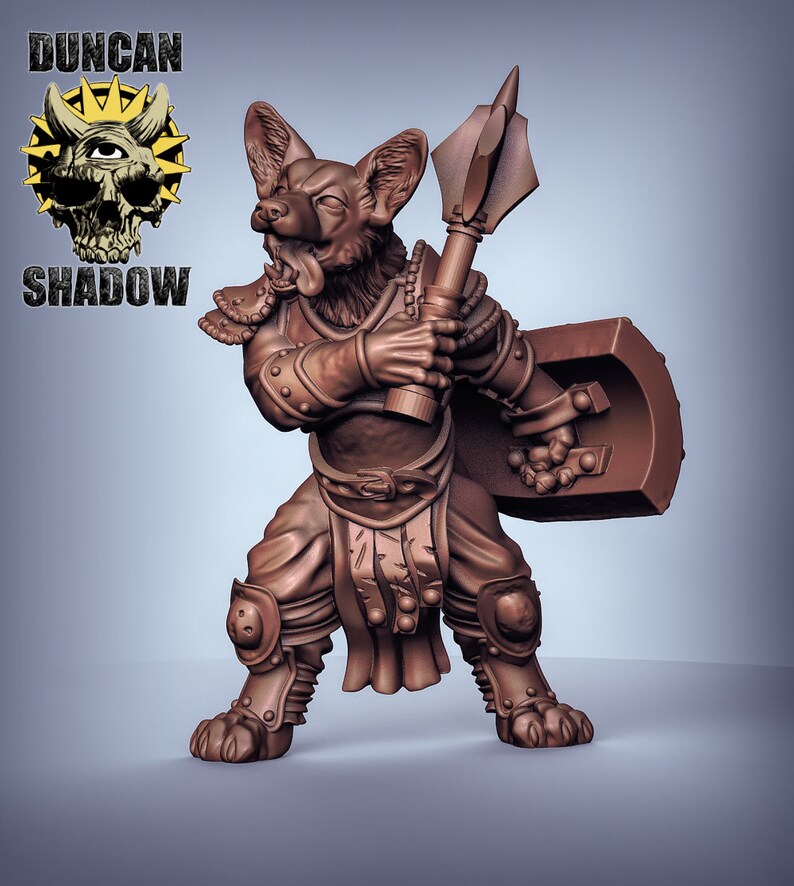 Corgi Folk Miniature Set | 28mm-32mm | 3D Printed Resin Corgi Dogfolk ...