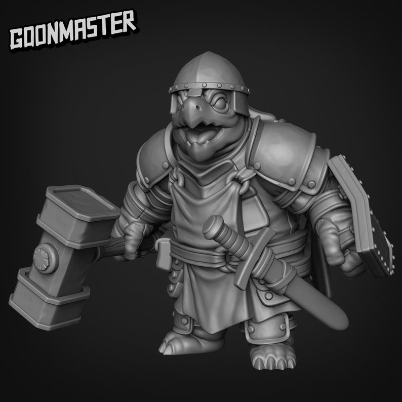 Turtle-folk Paladin Miniature, Unpainted Resin, D&D RPG - Etsy UK