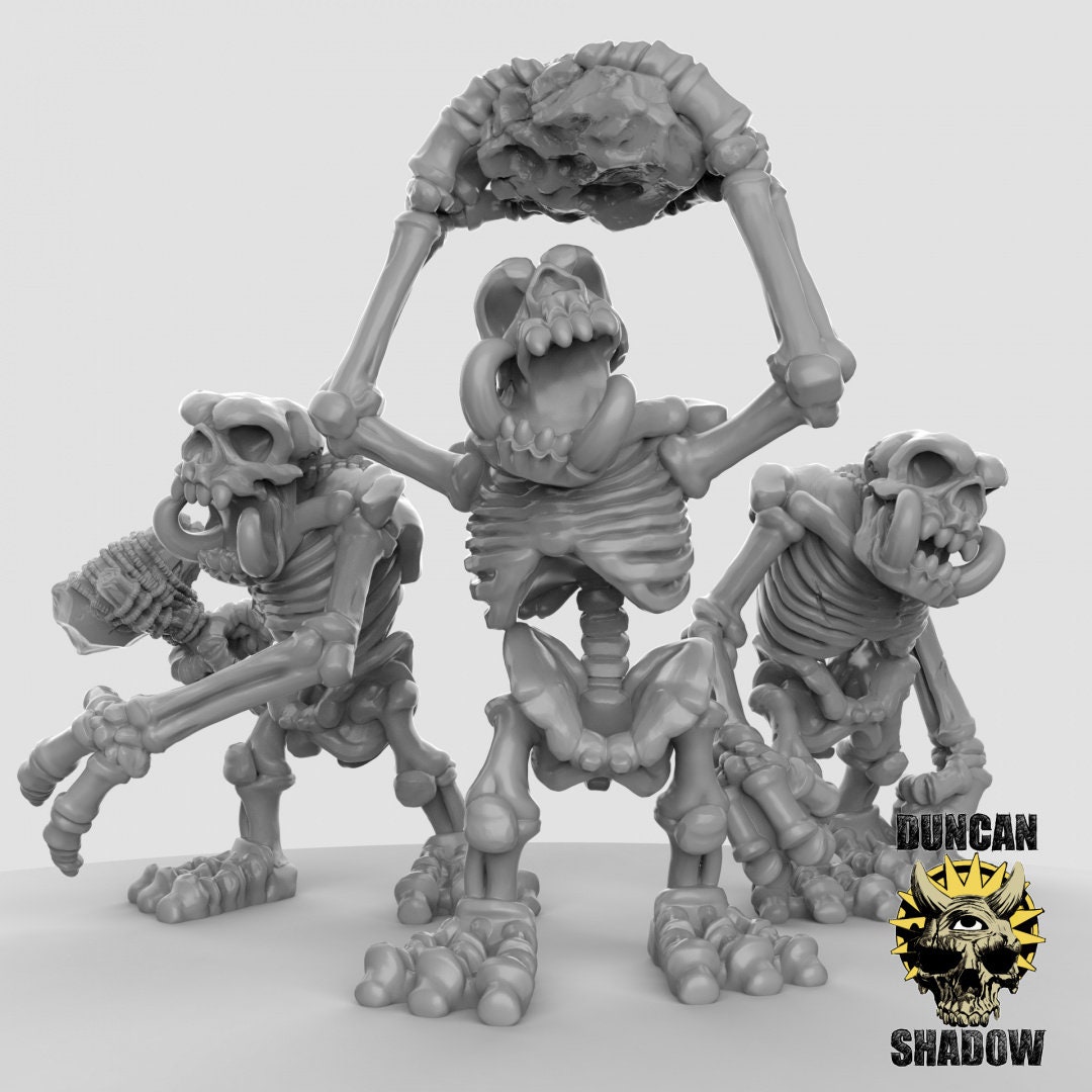 Skeleton Troll Set 1 Miniature by Duncan Shadow Dnd, Dungeon and Dragon ...