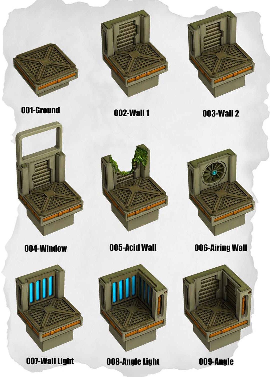 Sci-fi Terrain – Basic Walls & Ground Pack for RPG Tiles - Etsy