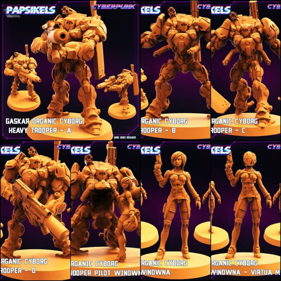 Gaskar Organic Cyborg Miniatures by Papsikels Miniatures Dnd, Dungeon ...