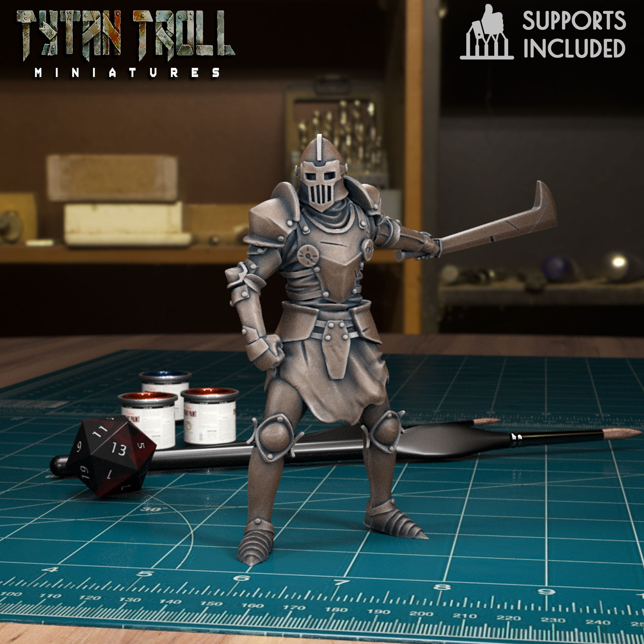 Animated Armour Miniature Bundle | Tabletop RPG, 28/32mm Scale – Tytan ...