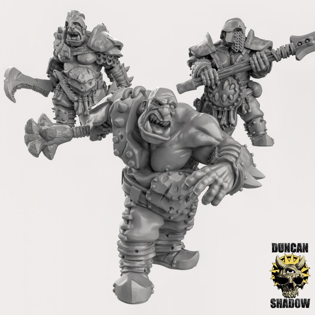Ogre Bundle Miniature Set | 28mm | 3D Printed Resin Ogre Brutes for D&D ...