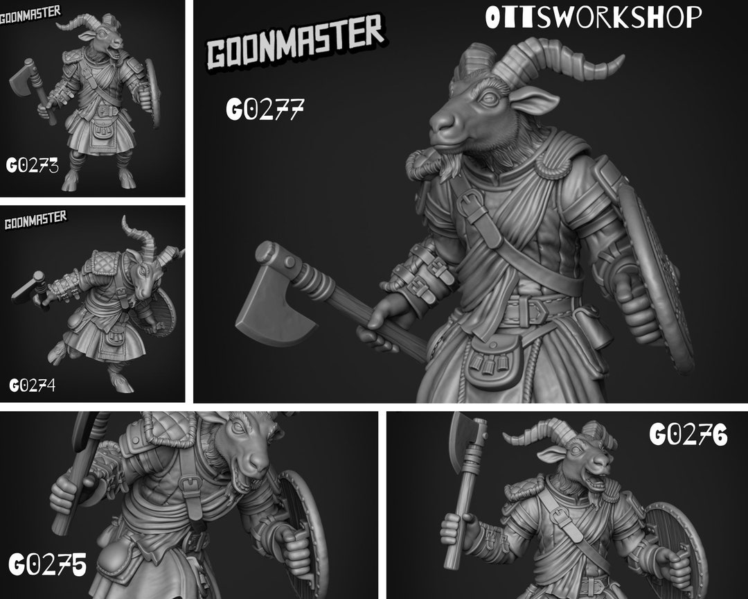 Goatmen by Goon Miniatures for Dungeons and Dragons and Tabletop Gaming ...