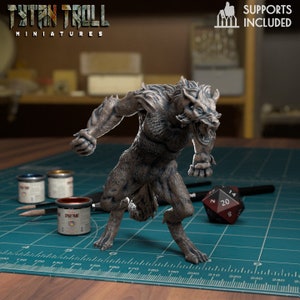 28mm & 32mm Werewolf Miniature Pack Dnd, RPG, Pathfinder, Lycanthrope ...