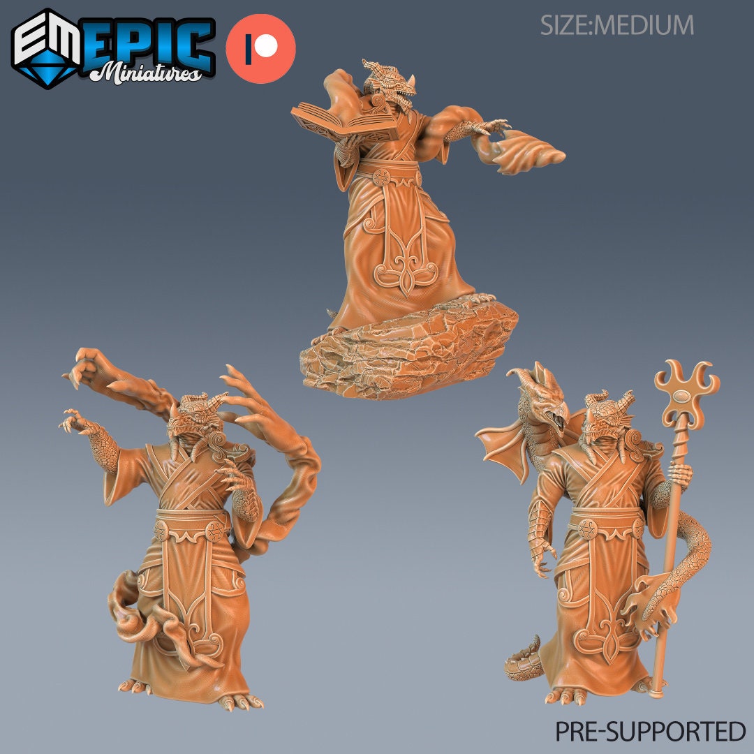 Dragonborn Priest, Medium Miniature, Epic Miniature, Dungeon and ...