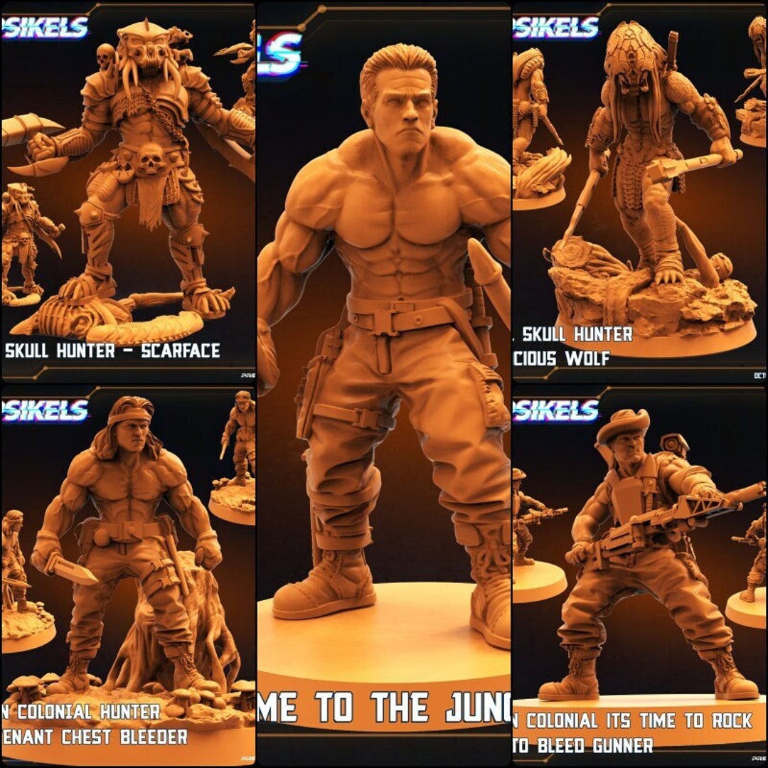 Human Colonial Alien Hunters Miniatures by Papsikels Miniatures Dnd ...