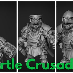 Turtle-folk Paladin Miniature, Unpainted Resin, D&D RPG - Etsy UK