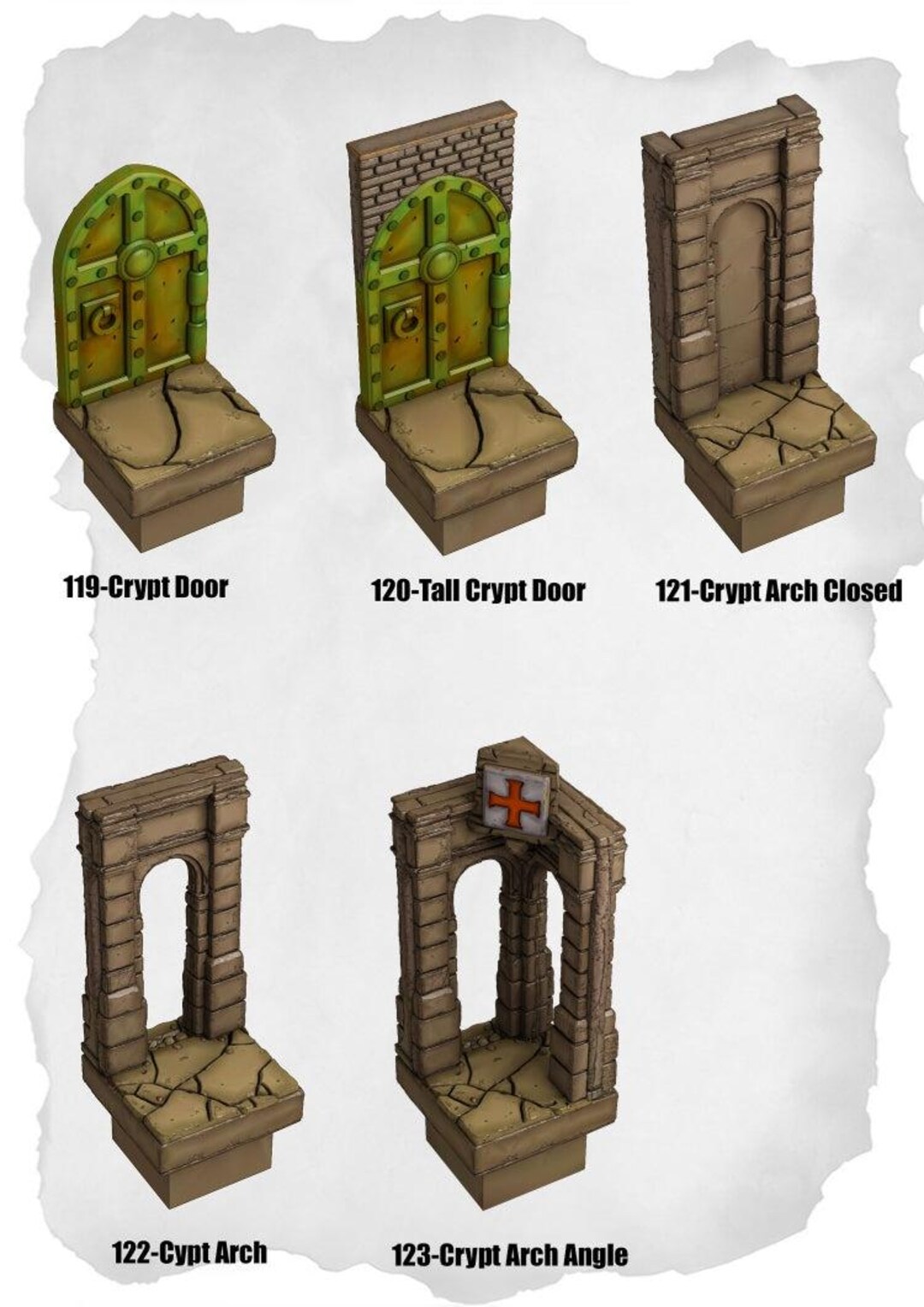 Graveyard Terrain – Crypt Arches Pack for Dnd Tiles - Etsy