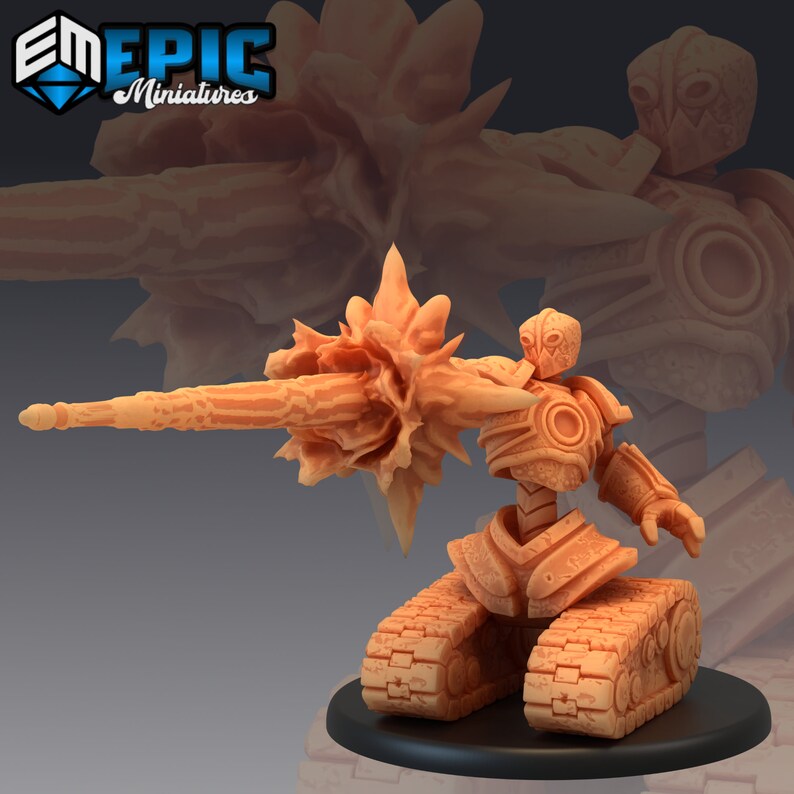 Assault Tank Robot Miniature | 28mm-32mm | Resin 3D Printed War Machine ...