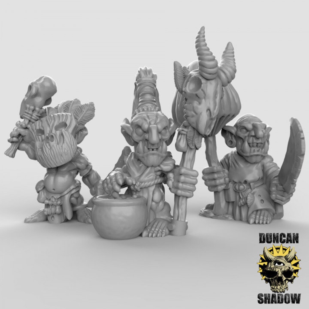 D0110-D0112 Duncan Shadow Goblin Shaman, Goblin Sage, Goblin Warlock ...