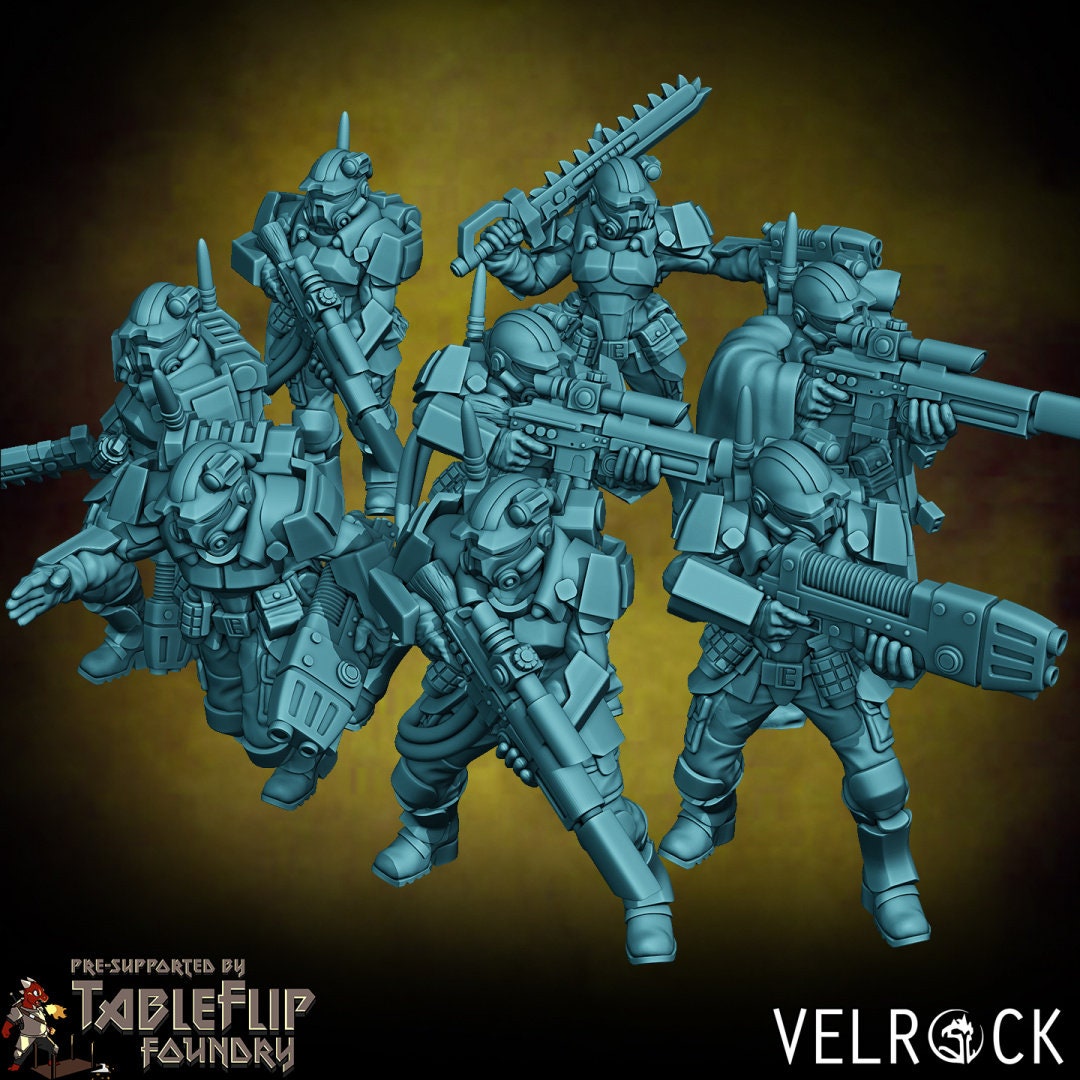 Tempest Guardsmen Team (female Set), Sci Fi Guards Perfect for Any ...