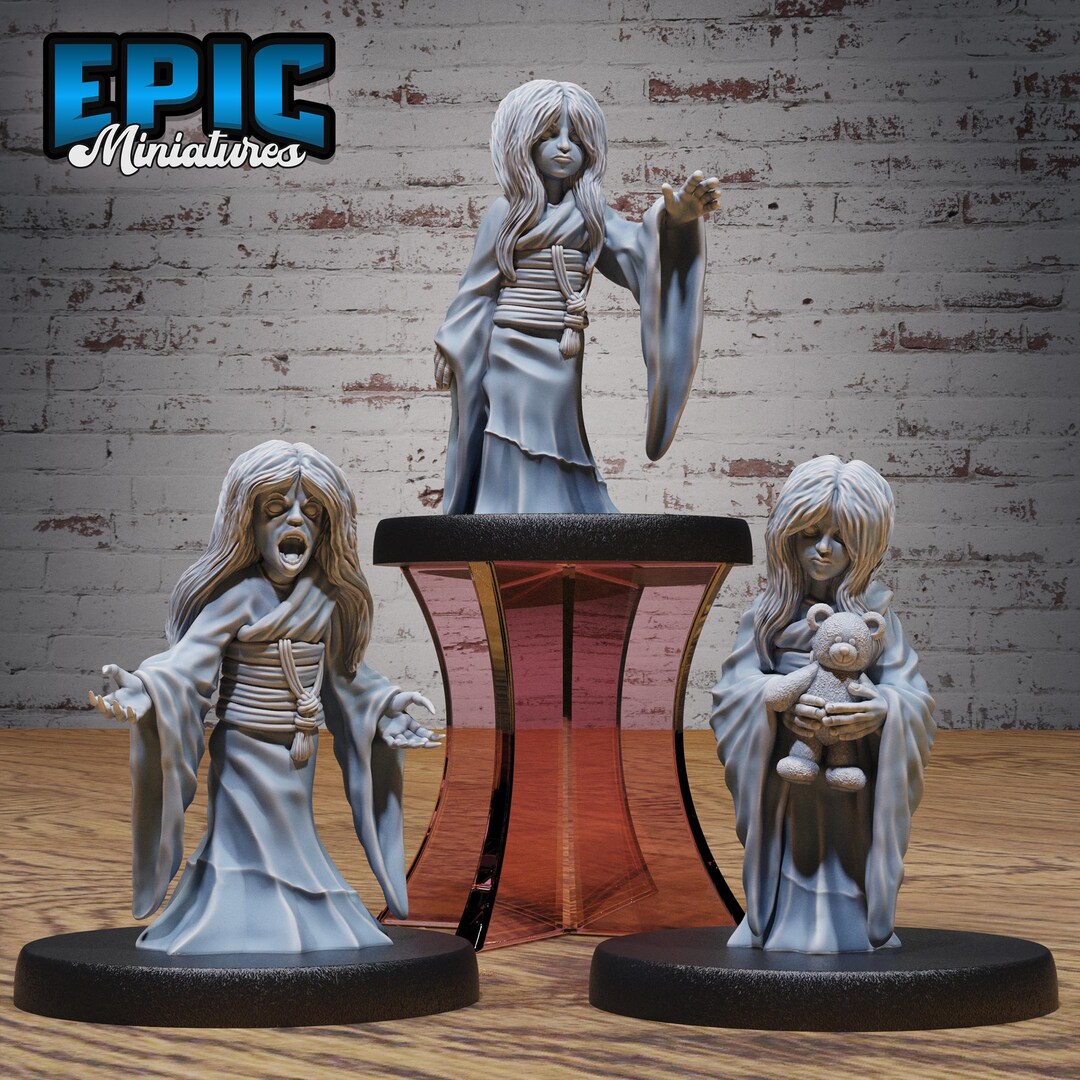 Eastern Ghost Girl Miniature | 28mm-32mm | 3D Printed Resin Eastern ...