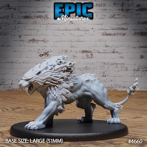 Sabertooth Miniature | 28mm Scale Fierce Prehistoric Predator for Dnd ...