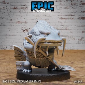 Catfish Folk Miniature | 28mm Scale Unique Aquatic Creature for Dnd ...