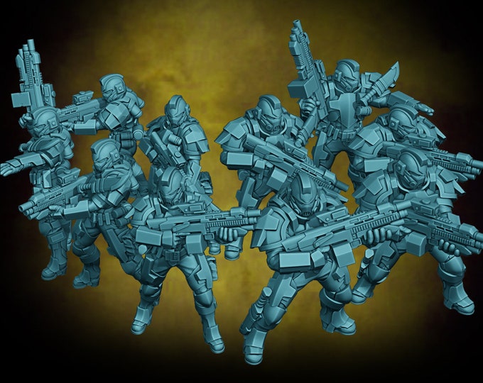 Colonial Marine Squad Soldiers Marines Gun Sergeant 3d Printed 28mm ...