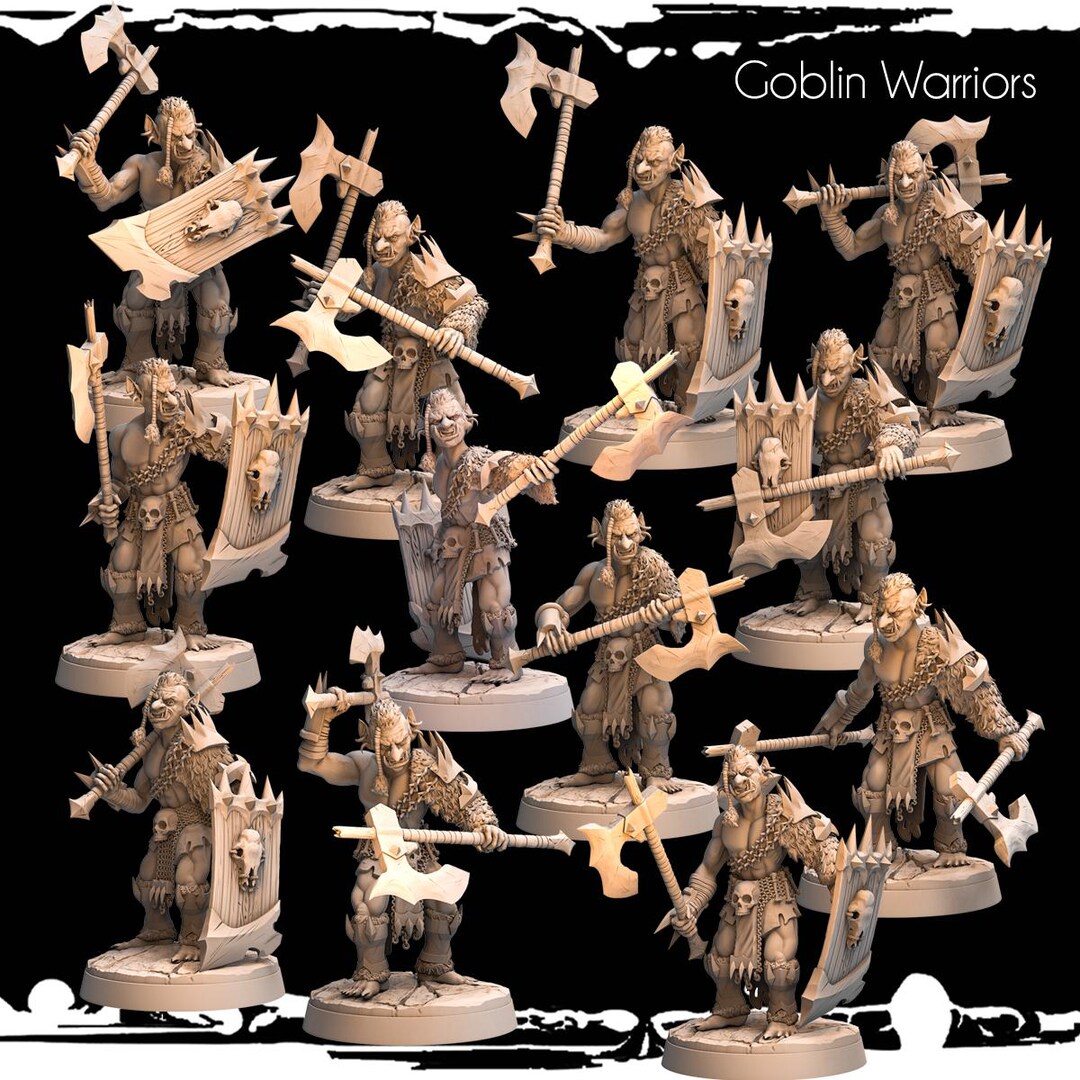 Pacchetto Goblin Warrior, Armata delle Tenebre Pelleverde, 32 mm ...
