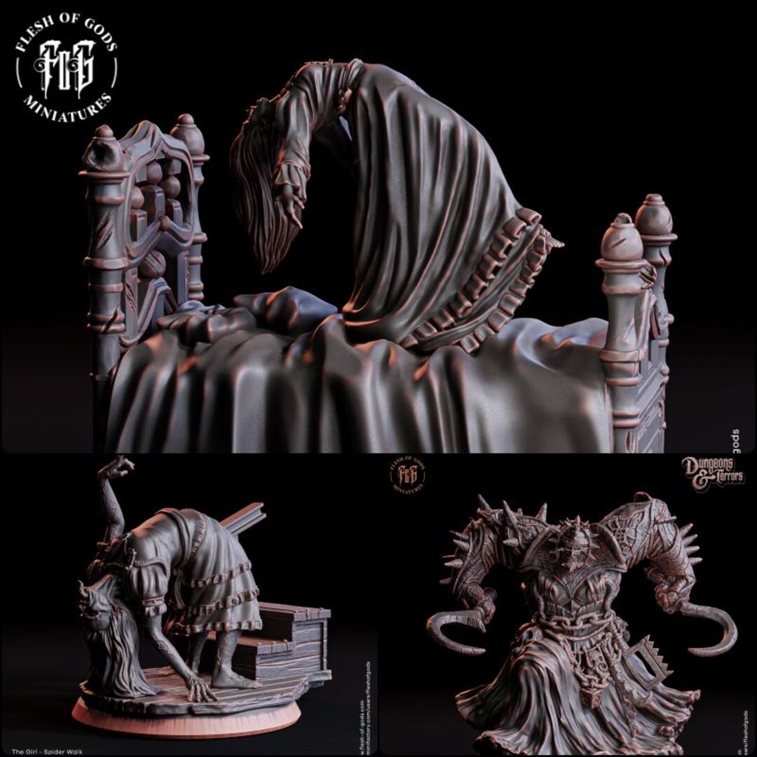 The Girl Possessed, the Spider Walk, the Hell Priest, 32mm Scale ...
