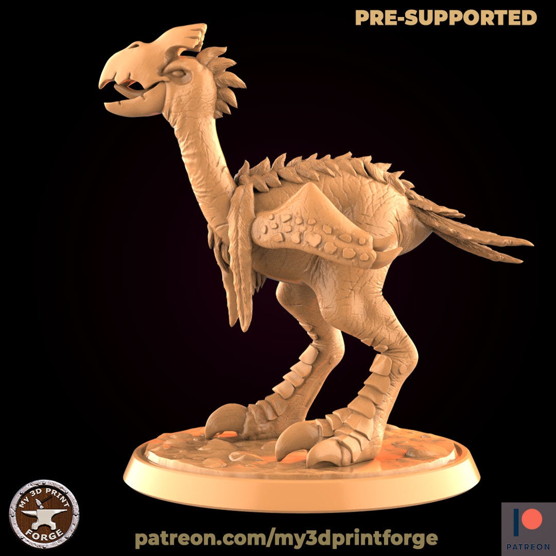 Blood Elf Mage Miniature, Mounted Terror Bird, D&D RPG, My3dprintforge ...