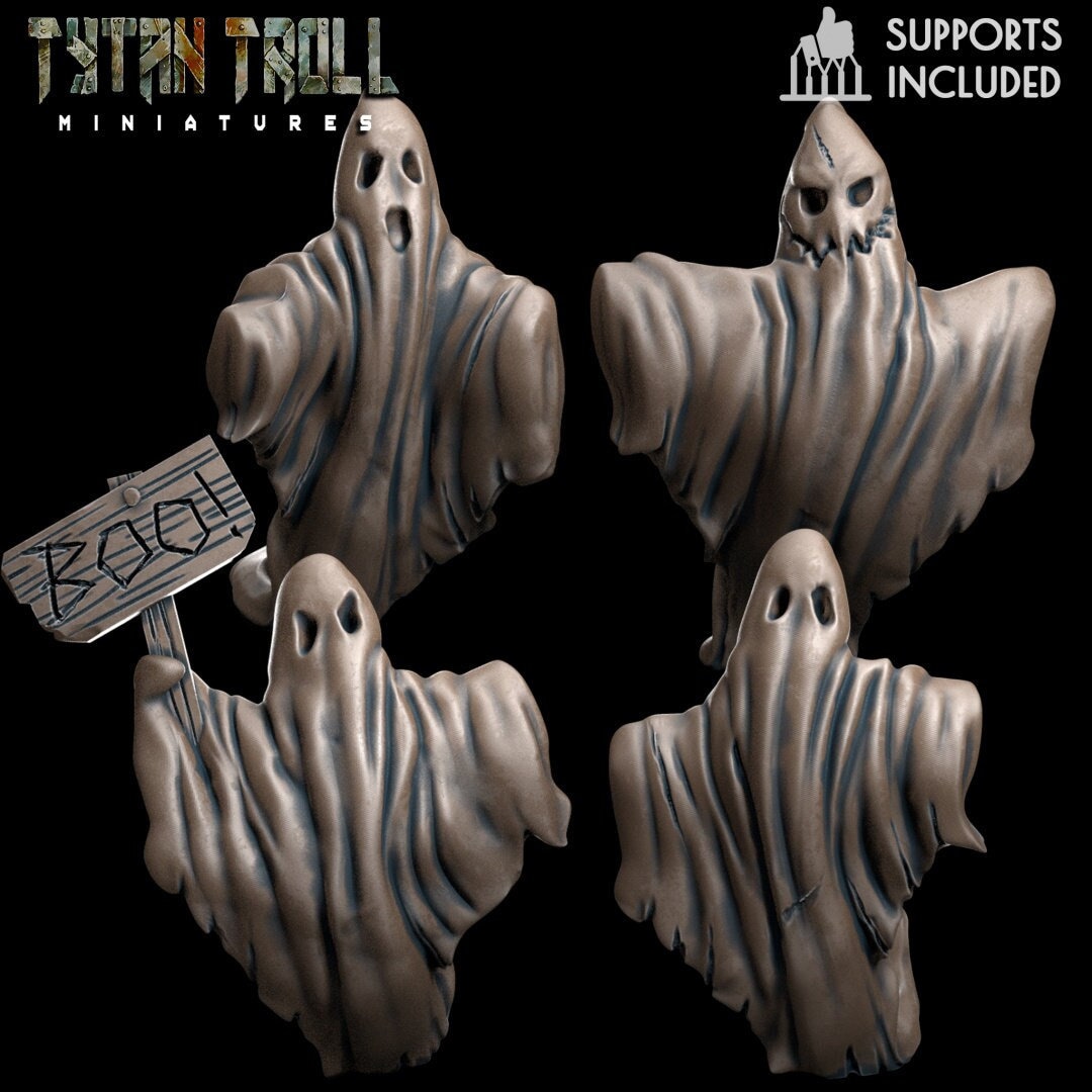 Funny Ghost Miniature Bundle, D&D Tabletop RPG, 28/32mm – Tytan Troll ...