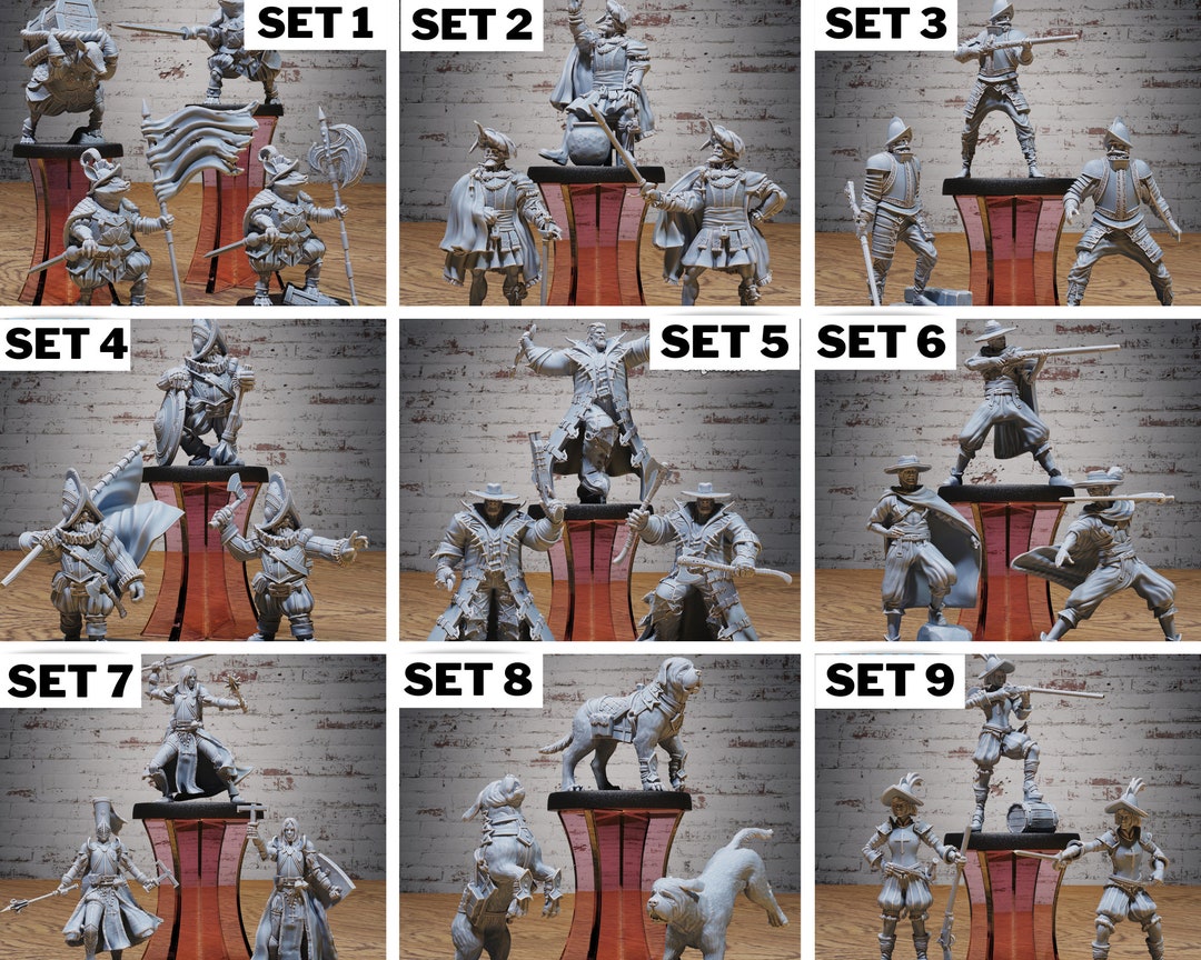 Muskteer Set: NPC Miniatures for Dungeons and Dragons, RPG, Dnd ...