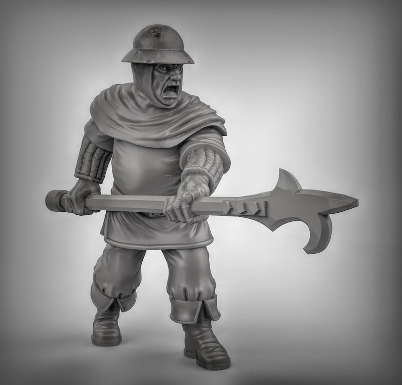 Town Militia Miniature Set | 28mm-32mm | 3D Printed Resin Town Militia ...