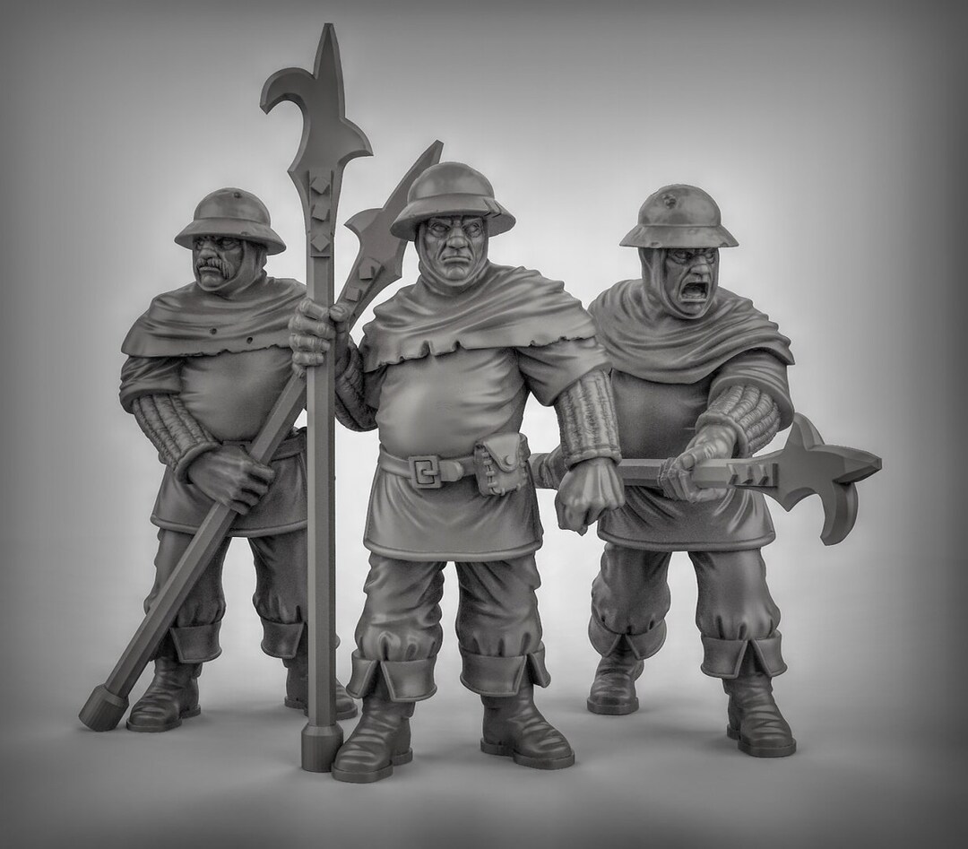 Townfolk, Town Militia, Miniatures by Duncan Shadow Dnd, Dungeon and ...