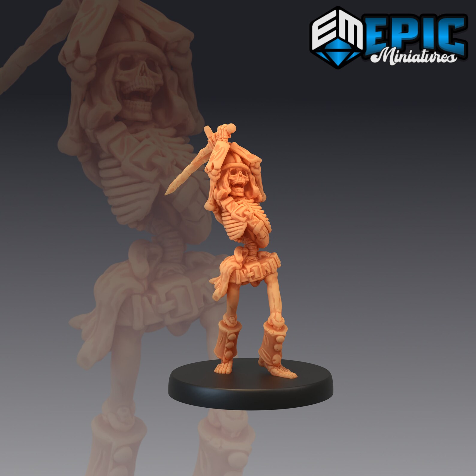Skeletons Miniature Set | 28mm-32mm | 3D Printed Resin Skeleton Army ...