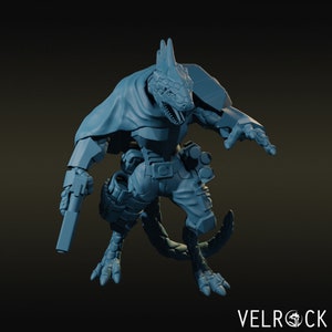 Sci-fi Lizardmen Miniatures Squad – Alien Reptilian Army Figures for ...