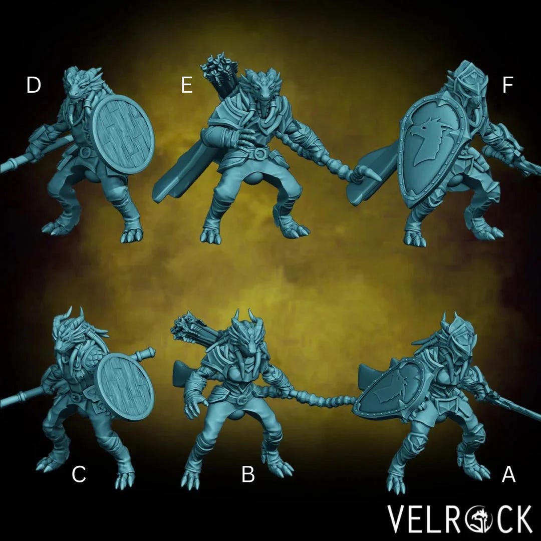 Dragonborn Mounted Rider Miniature | 28mm-32mm | Resin 3D Printed ...