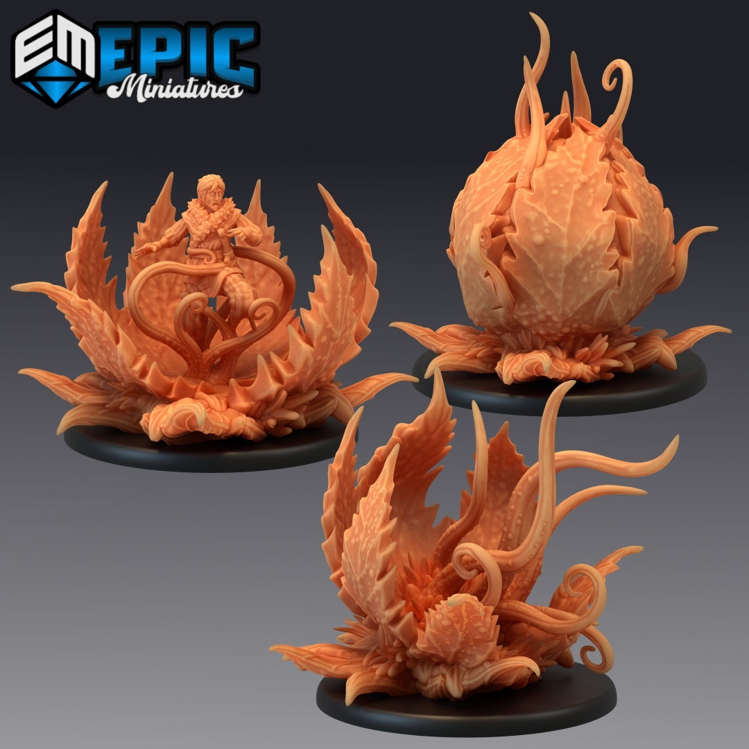 Mantrap Miniature | Carnivorous Plant Monster | 28mm-32mm | Resin 3D ...
