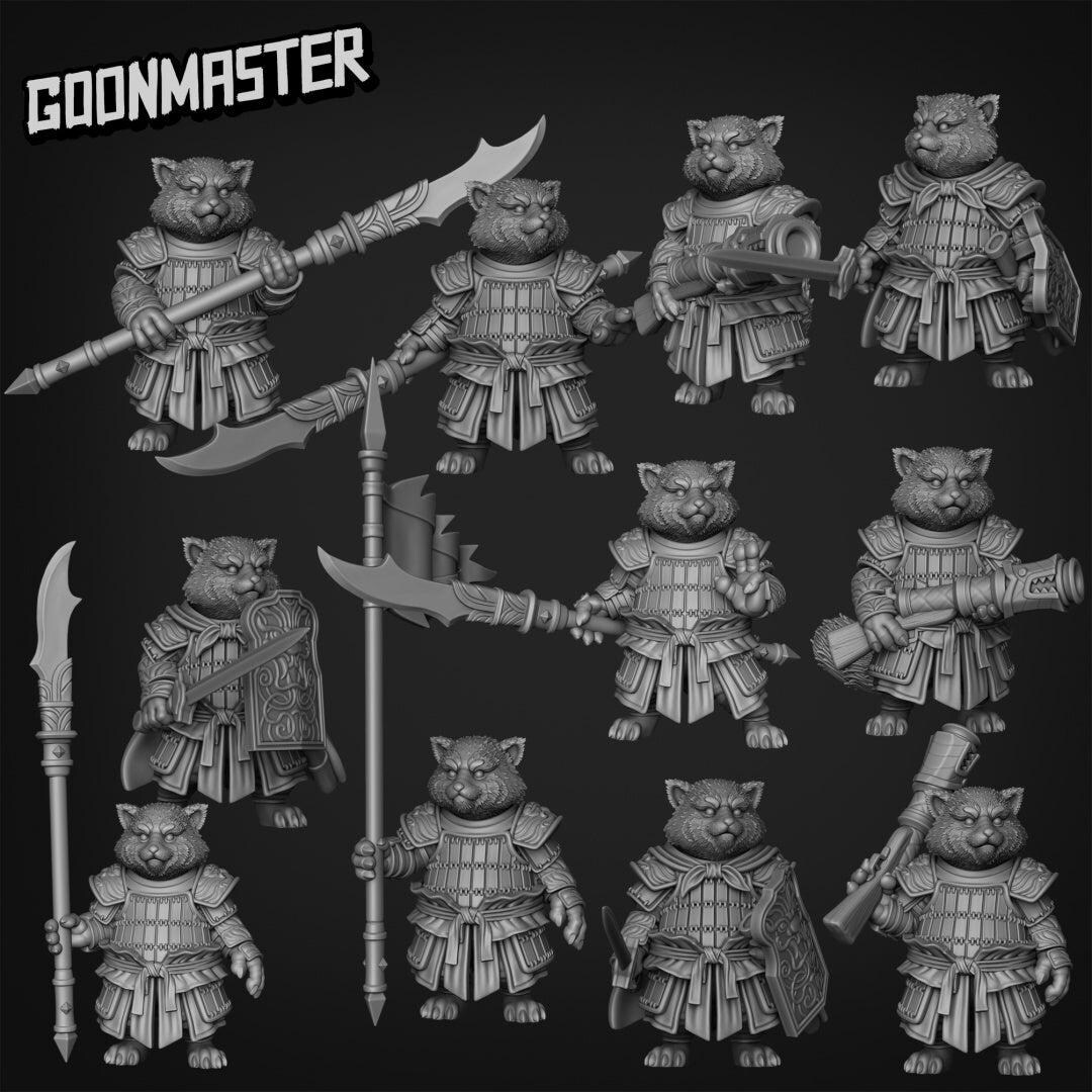 Red Panda Gunner Squad ,goon Master, Medium Miniature, Dungeon and ...
