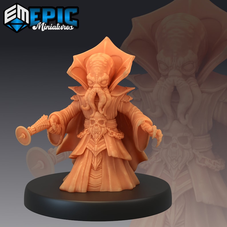 Gnome Ceremorph Miniature, Epic DND Mind Flayer, RPG Model - Etsy